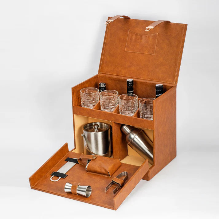Car O Bar - Leatherette Portable Boot Bar Set